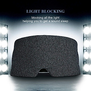 100% Handmade Cotton Sleep Mask Blackout - Comfortable & Breathable Eye Mask for Sleeping Adjustable Blinder Blindfold Airplane with Travel Pouch - Best Night Companion Eyeshade for Women Men Kid