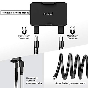 B-Land Cell Phone Holder, Universal Mobile Phone Stand, Lazy Bracket, DIY Flexible Mount Stand with Multiple Function (Black)