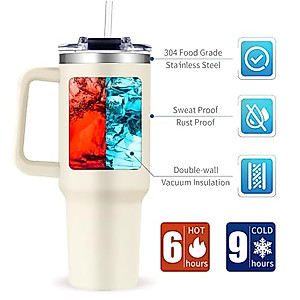 Personalized Sunflower Birthday Gifts for Women, Monogrammed 40oz Customized Tumblers Gifts with Initial Name for Grandma Mom Aunt Sister on Mothers Day, Custom Name Cups Gift for Her Female,08