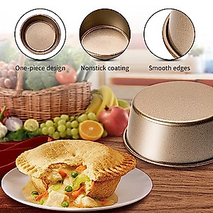 Air Fryer Mini Pie Pan Tart Tins, Jumbo Muffin Cupcake Pan 4 Inch Air Fryer Hamburger Bun Mold, 3PCS Non-Stick Air Fryer Egg Baking Pan Individual Mini Cake Pans for Baking Air Fryer Accessories