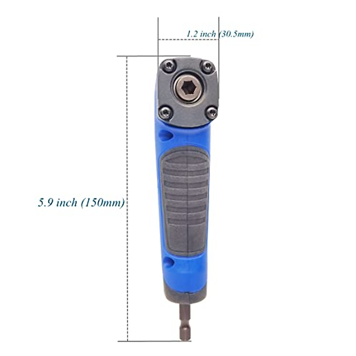 Qjin Right Angle Drill Adapter 1/4 Inch 90 Degree Angle Drill Attachment