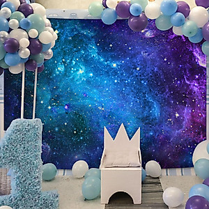 Faxdong Galaxy Universe Space Tapestry, Blacklight Starry Night Sky Mysterious Nebula Stars Ceiling tapestries for Bedroom Backdrop Wall Decor 68×90 inch