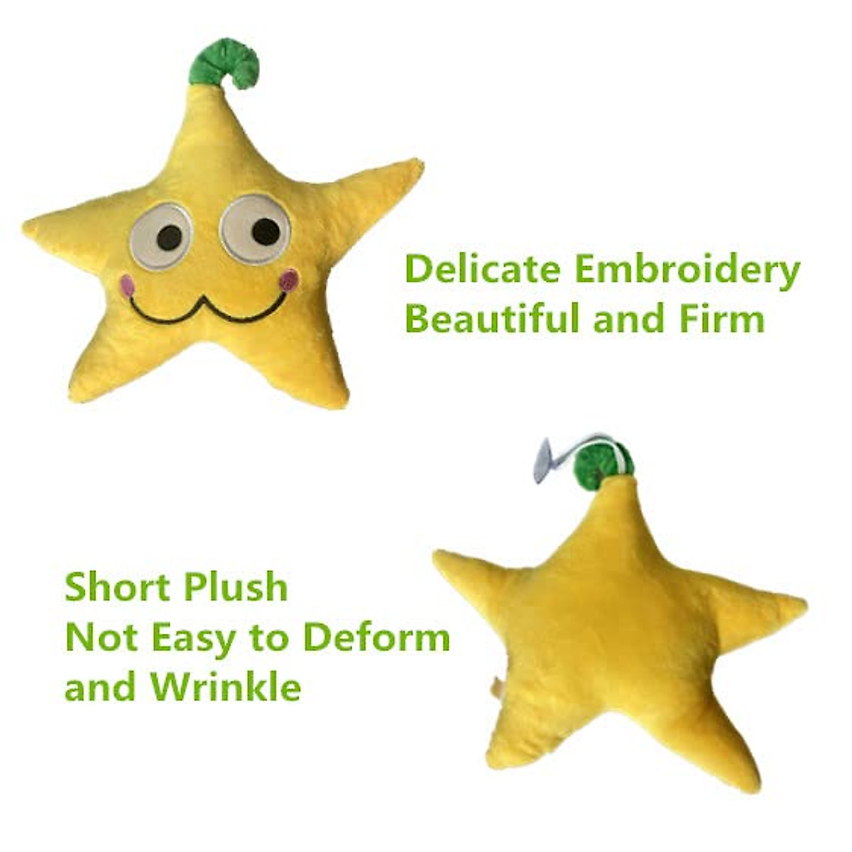 Suyudian 3 PCS PVZ Plant and Zombies Plush Plants Sets 1 2 Stuffed Soft Toys Laser Beans, Star Fruit, Citron, PVZ Figure Doll,Great Gifts for Boys and Girls New