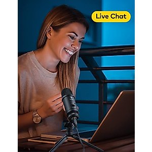 USB Microphone for Computer, Cardioid PC-Microphone, Professional 78 dB Full Metal Microphone, Compatible with Computers, Laptop, Mac, Good Use for Audio Recording, Skype, Gaming, Voice Chat