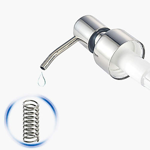 Plastic Soap Dispenser Foaming Dispenser 2pcs Stainless Steel soap and Lotion Replacement Pump dispensers for Lotion Oil Shampoo Hand soap Bottles Pump Bottle Dispenser Liquid Dispenser