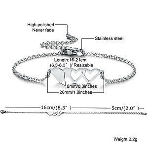 Best Friend Bracelet For 3 Sister Jewelry Bangle Gift Friendship (3 sister bracelet)