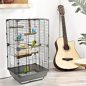 HPAWHOMEPART Bird Perches, 6pcs Natural Wood Birds Stand Branch, Bird Perch Chewing Stick Cage Accessories Parrot Climbing Standing Branches Paw Grinding Fork Sets for Parakeet Lovebirds Cockatiels