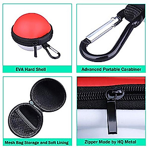 Kourpar Carry Case Cabin for Switch Pokeball Plus Controller Portable Bag Pocket Box Compatible with Nintendo Poke Ball Protecting Holder Grip Sleeve Enhancing Pokémon Lets Go Pikachu Eevee Gamer