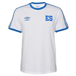 Umbro Men's Soccer El Salvador Icon Tee (as1, alpha, x_l, regular, regular) White