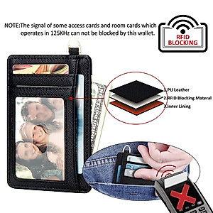 GEEAD Slim Minimalist Front Pocket RFID Blocking Card Holder Wallets for Men & Women