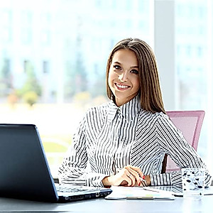 Office Chair, Desk Chair Ergonomic Pink Office Chair Computer Chair, Home Office Desk Chairs with Wheels Pink Desk Chair, Mid Back Mesh Office Chair Rolling Swivel Chair with Lumbar Support Armrests