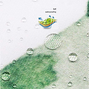 TJZ HOME Flamingo Shower Curtains Fabric, Pink Flamingo, Gray-Blue Palm Leaf Background Decoration Design Polyester Cloth Print Bathroom Curtains Include Hooks Set 72〃w by 72〃L (s2825)