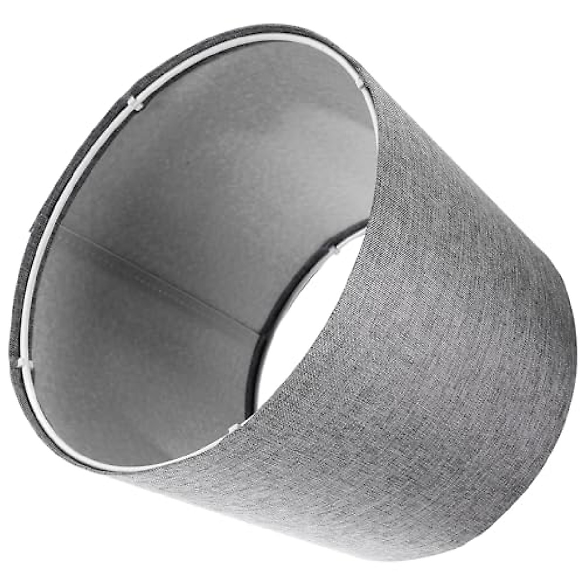 Beavorty Gray Lamp Shade Linen Fabric Lamp Shade Replacement Medium Drum Lamp Shade Transitional Cylinder Shaped Spider Construction Lamp Shade for Chandeliers Table Lamp 20cm Small Lampshade