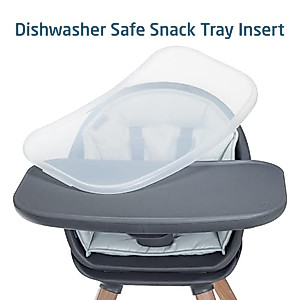 Maxi-Cosi Moa 8-in-1 Highchair, Machine Washable, Compact, Lightweight Design, Essential Graphite