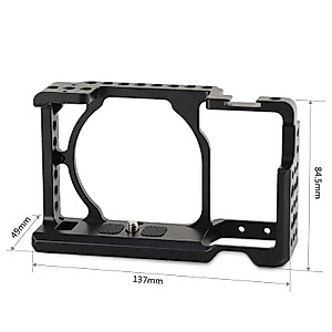 SmallRig Camera Cage only for Sony A6000 A6300 ILCE-6000 ILCE-6300 NEX7, A6000 Cage with 1/4" 3/8" Mounting Points and Built-in Cold Shoe - 1661