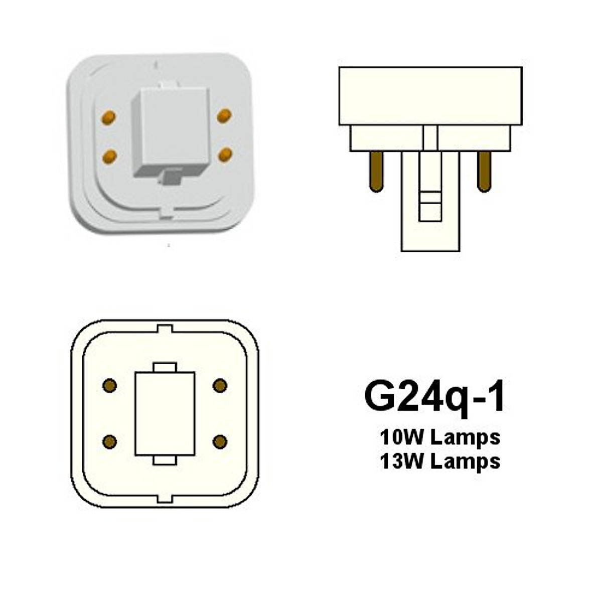 5 Qty. Halco 13W Double 4100K G24Q-1 PRO ECO PL13D/E/41/ECO 13w 28v CFL Cool White EOL Lamp Bulb