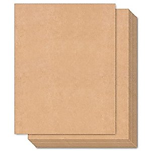 Brown Kraft Cardstock Thick Paper 100 Sheets, Ohuhu 8.5" x 11" Heavyweight 80lb Cover Card Stock for Crafts and DIY Cards Making