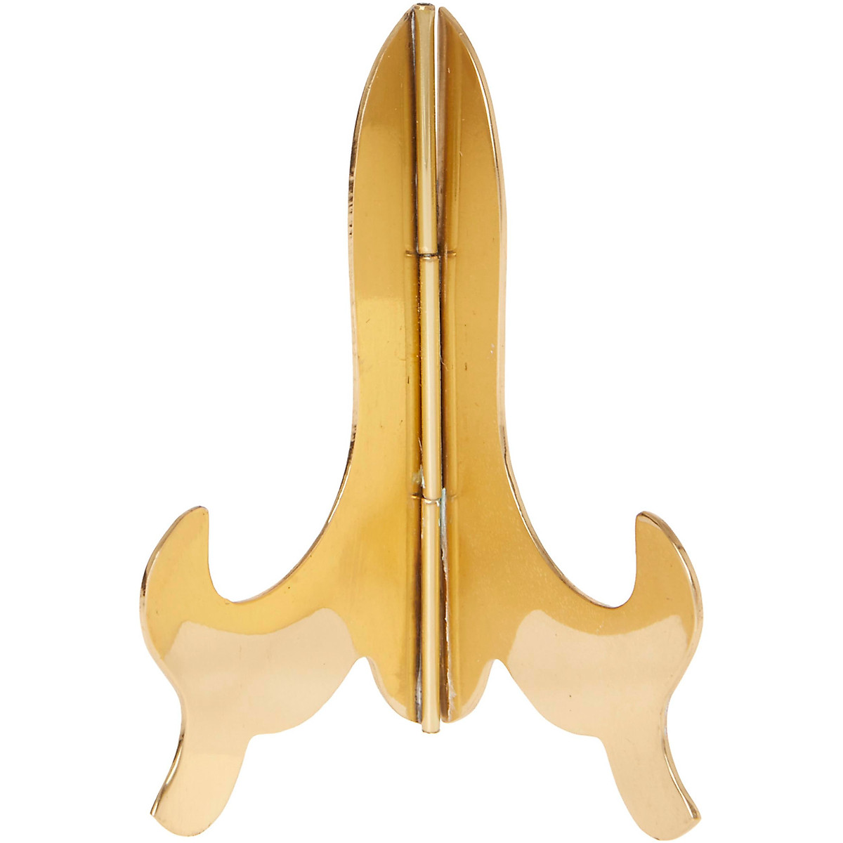 Bard's Hinged Brass Plate Stand, 5" H x 4" W x 2.75" D (For 5" - 7.5" Plates)