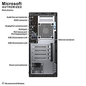 DELL 7050 Mini Tower Desktop Intel i7-7700 UP to 4.20GHz 32GB DDR4 New 1TB NVMe SSD + 2TB HDD USB Wi-Fi BT Dual Monitor Support Wireless Keyboard and Mouse Win10 Pro (Renewed)