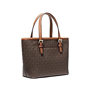Michael Kors XS Carry All Jet Set Travel Womens Tote (brown sig)