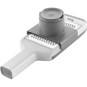 ZWILLING Z-Cut Multifunctional Grater, Mandoline, Faster Grating Technology, Zester, Rasp Grater, Slicer, Finger Guard,Grey