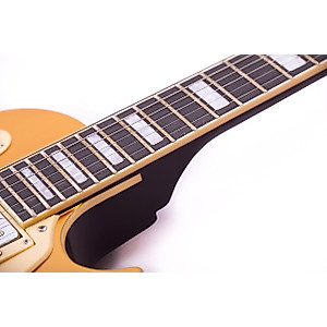 Grote Guitar Metallic Paints Solid Body Electric Guitar with Gigbag Picks (Yellow)