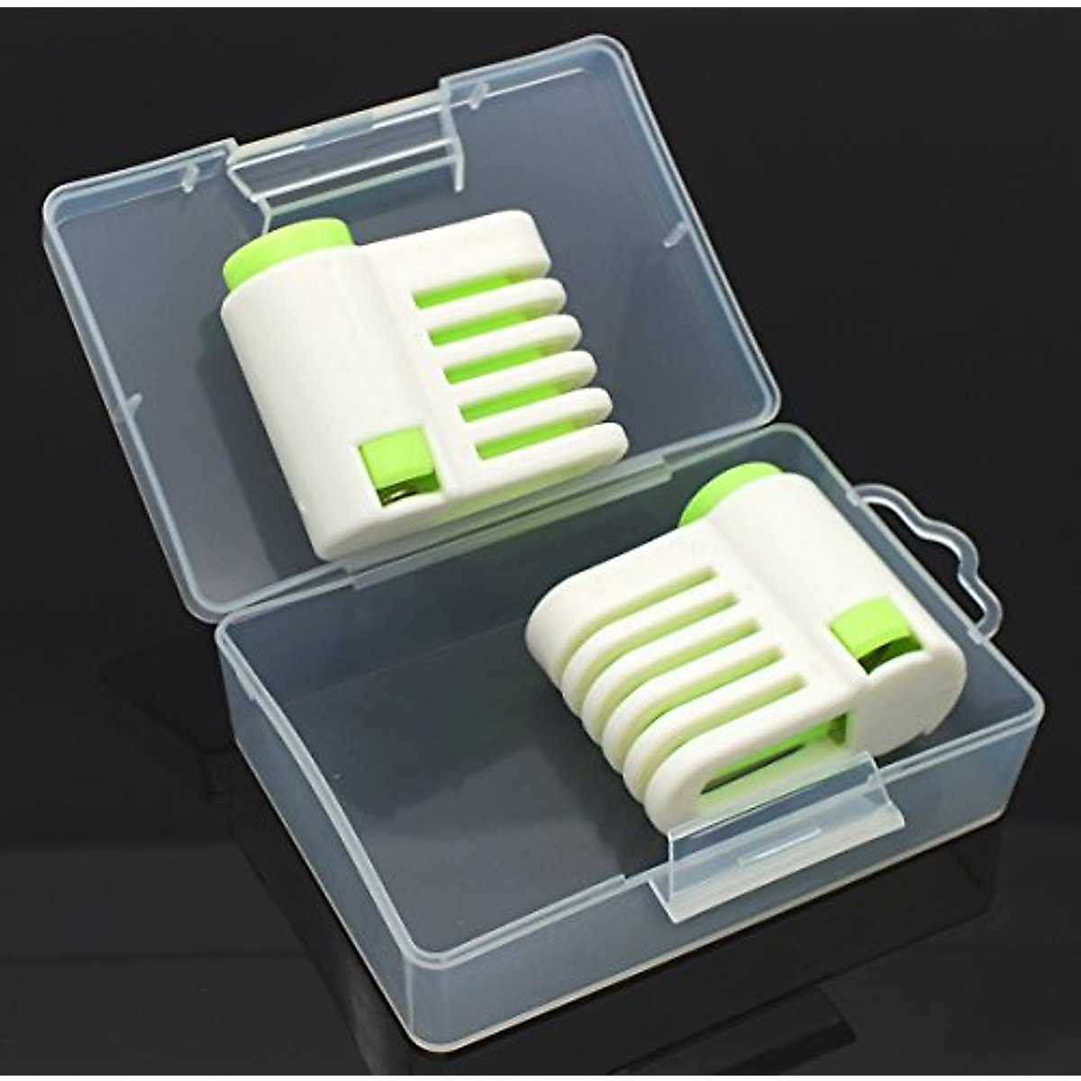2PCS DIY Cake Slicer , Stratification Auxiliary , Bread Slice , Toast Cut, 5 Layers Leveler Slicer , Kitchen Fixator Tool (2, Green)