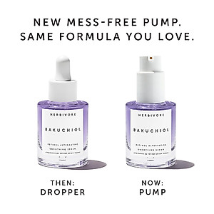 HERBIVORE Bakuchiol Retinol Alternative Face Serum REGULAR STRENGTH - Bakuchiol + Peptides, Smooths Skin, Reduces Fine Lines & Wrinkles, Plant-based, Vegan, Cruelty-free, 30mL / 1 oz