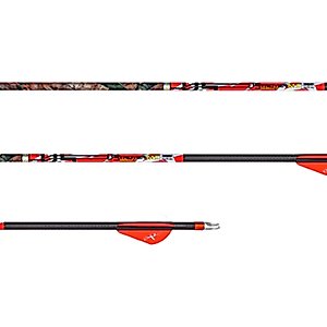 Carbon Express D-Stroyer MX Hunter 350 6PK Fletched Arrows, Red, Camo, One Size (51148)
