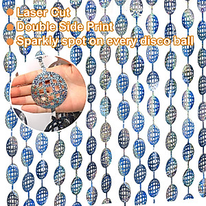 Mity rain 3 Packs Disco Ball Foil Curtain, 70s Party Decoration for Disco Bachelorette Party/Birthday/New Years Eve, Disco Ball Backdrop with Sequin, Disco Party Decoration Photo Booth 9.8 × 6.6 ft