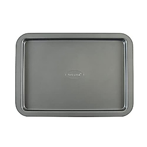 Kitchen Details Small Nonstick Baking Sheet | Creates Even Heating and Browning | Durable | Easy to Clean | Oven Safe up to 500 Degrees | Bakeware | Grey