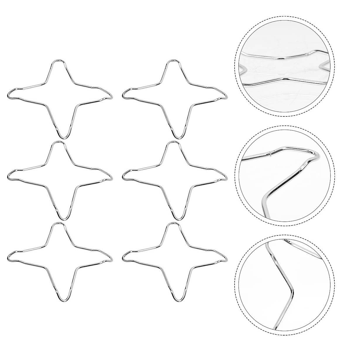 Yardwe 6pcs Coffee Stand Gas Ring Wok Rack Gas Stove Pot Rack Gas Burner Pot Gas Trivet Stove Holder Ring Trivet Pot Stand Gas Ring Reducer Wok for Electric Stove Iron Bracket Ring Round