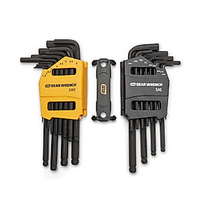GEARWRENCH 26 Piece SAE/Metric Ball End Long Arm Hex Key Set - 83505