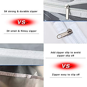 Zilink Hanging Garment Bags for Storage 54 inch 2Pack Large Garment Rack Cover Suit Bags Organizer Hanging Clothes Cover for Suit Coats Jackets Dress Closet Storage