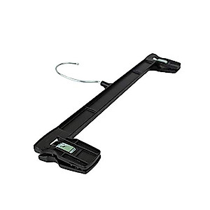 Hangon Recycled Plastic with Ridged Clips Pants Hangers, 14 Inch, Black, 25 Pack