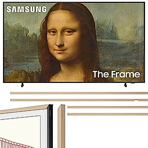 SAMSUNG QN50LS03BA 50 inch The Frame QLED 4K UHD Quantum HDR Smart TV (2022) Bundle 55 inch The Frame Customizable Bezel Beveled Modern Beige