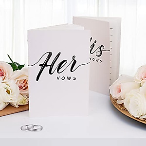 Vow Books for Wedding, Wedding Vow Books His and Hers, Bridal Shower Gifts, Wedding Keepsake Wedding Journal Notebook, 32 Lined Pages,4 x 6 inches (Black)