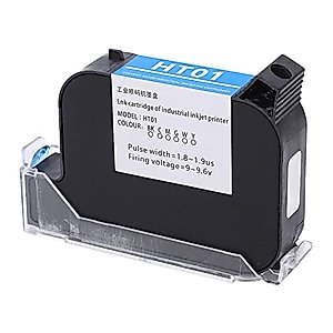 Fafeicy HT01 42ML Handheld Printer Ink Cartridge, Rapid Drying Inkjet Printer Cartridge Replacement 12.7mm (Black)
