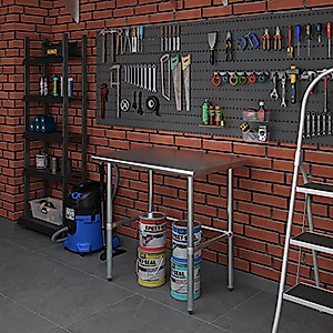 AmGood Stainless Steel Work Table Open Base | NSF Kitchen Island Food Prep | Laundry Garage Utility Bench (36" Long X 24" Deep)