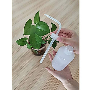 Valchoose Plastic Squeeze Bottle Leak Proof, 250ml | 8.5oz White Wash Bottle Chemical, LDPE, Safety, Medical with Narrow Mouth Scale Labels for Succulent Tattoo Label Watering (1 Bottle)