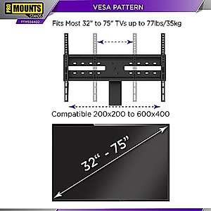 Portrait to Landscape TV Stand for 32" to 75" TVs, Height Adjustable 360° Rotating Monitor Stand with Glass Base, Floor TV Stand Mount with ±30° Swivel Range, Max VESA 600x400 Menu Wall Board