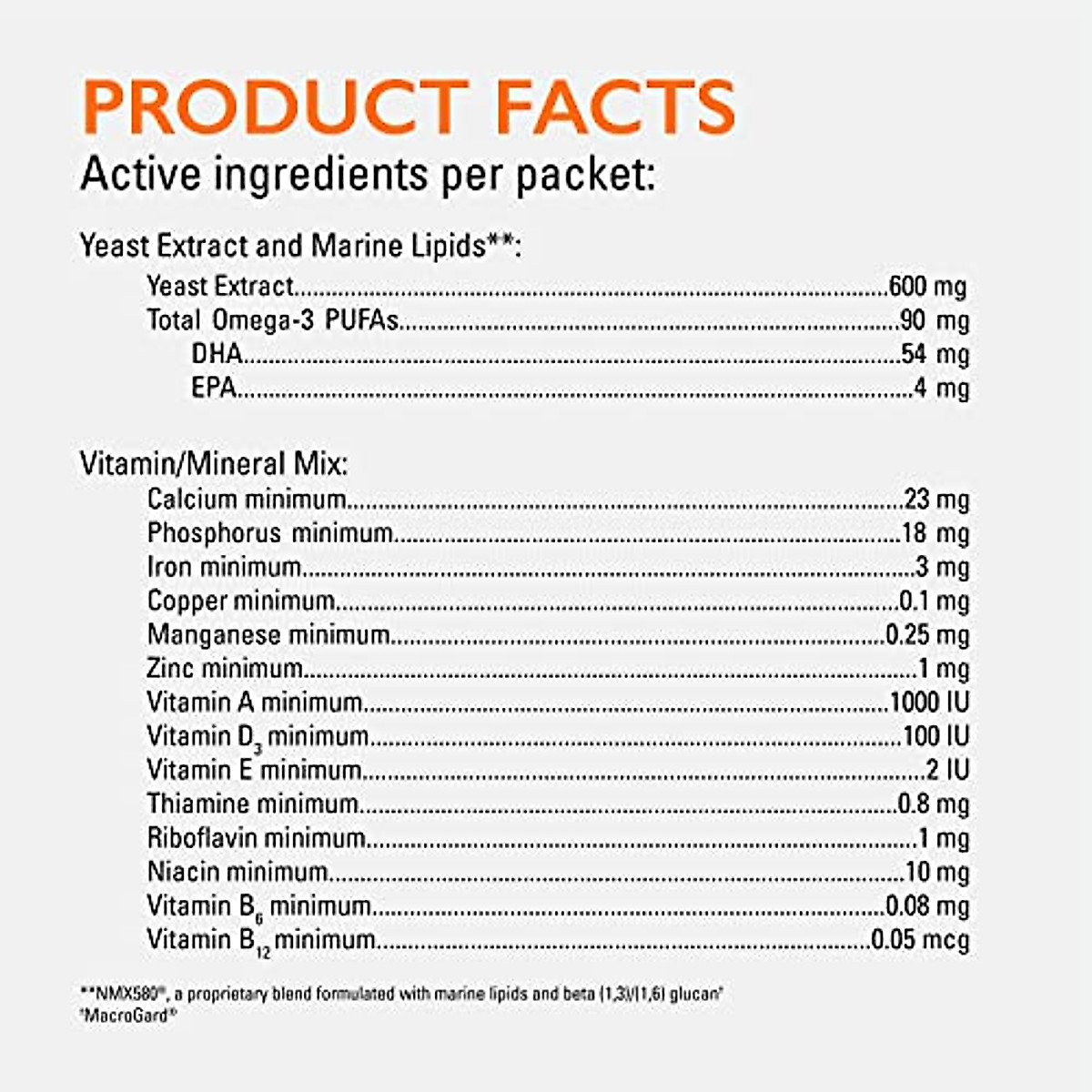 Nutramax Imuquin Immune Health Supplement Powder for Dogs, with Beta Glucans, Marine Lipids, Vitamins and Minerals, 30 Packets