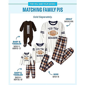 The Children's Place,Family Matching, Football Pajama Sets, Cotton,REDWOOD,12
