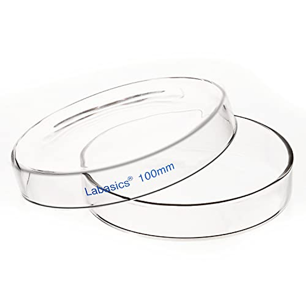 Labasics 10pk Glass Petri Dishes, 100x20 mm Autoclavable Borosilicate Glass Cell Culture Dishes Petri Dishes with Clear Lid for Laboratory
