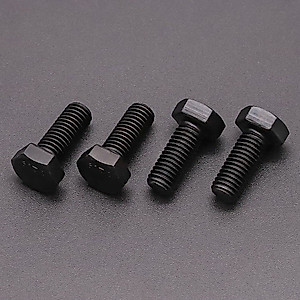 M8 x 20 mm (20 pcs) Hex Bolts Hex Screws, Black Oxide Finish Hexagon Head Bolts, 12.9 Grade Alloy Steel, Full Thread, Machine Thread