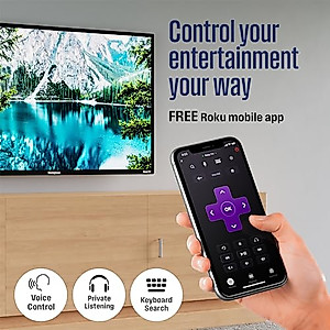 Westinghouse Roku TV - 43 Inch Smart TV, 4K UHD LED TV with Wi-Fi Connectivity and Mobile App, Flat Screen TV Compatible with Apple Home Kit, Alexa and Google Assistant