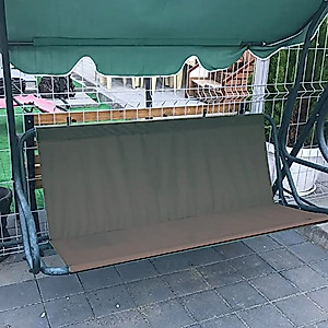 Swing Cover Chair Bench Replacement Cover, 2/3 Seat 600D Thickened Oxford Waterproof Swing Seat Cover for Outdoor Patio Garden Swing Chair, Grey, 45.2 x 18.9 x 18.9 Inch