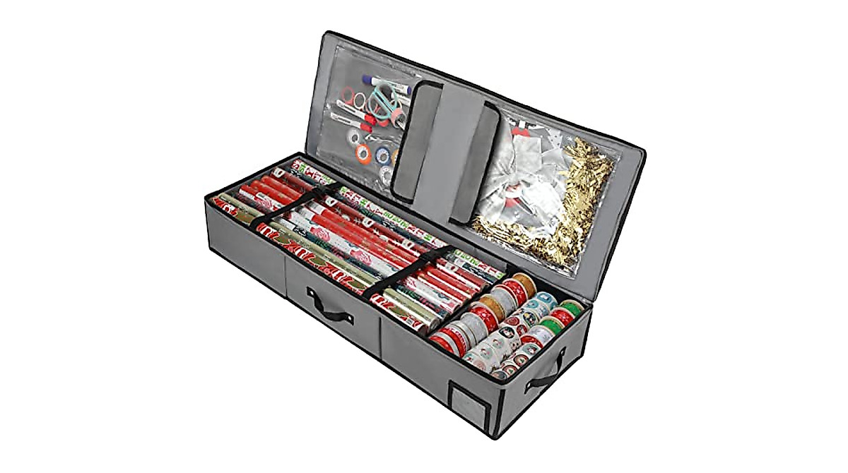 Store & Organize 24 Rolls: Wrapping Paper Storage Bag