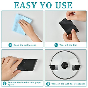 Worldity 6 Pairs of Wall Mount Pot Lid Organizer Rack, Pot and Pan Organizer for Cabinet, Adjustable Lid Holder, Cabinet Door Organizer Pot Hangers for Kitchen Wall Mount(Dark Green)