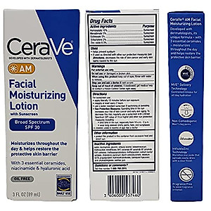 CeraVe Daily Skincare Facial Bundle - Hydrating Facial Cleanser (16 oz), Foaming Facial Cleanser (16 oz), AM Facial Moisturizing Lotion with Sunscreen (3 oz), and PM Facial Moisturizing Lotion (3 oz)